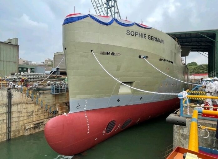 Launching Ceremony of Sophie Germain for France - Colombo Dockyard ...