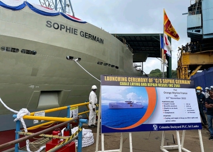 Launching Ceremony of Sophie Germain for France - Colombo Dockyard ...
